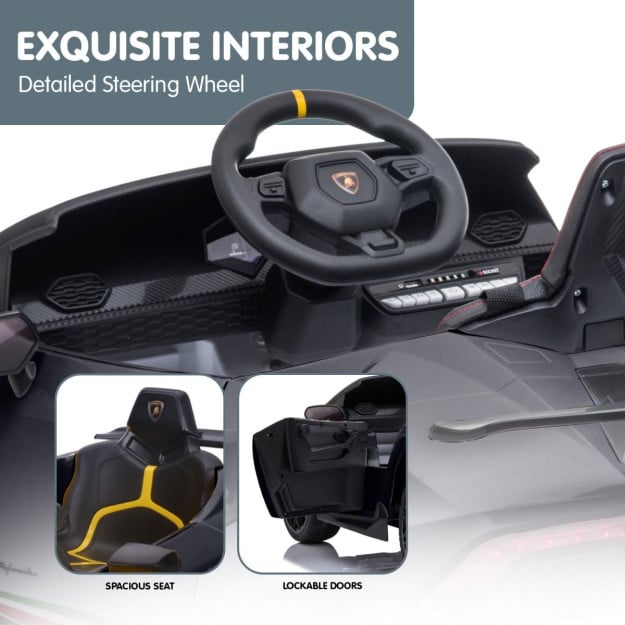 Lamborghini Performante Kids Electric Ride On Car Remote Control Black